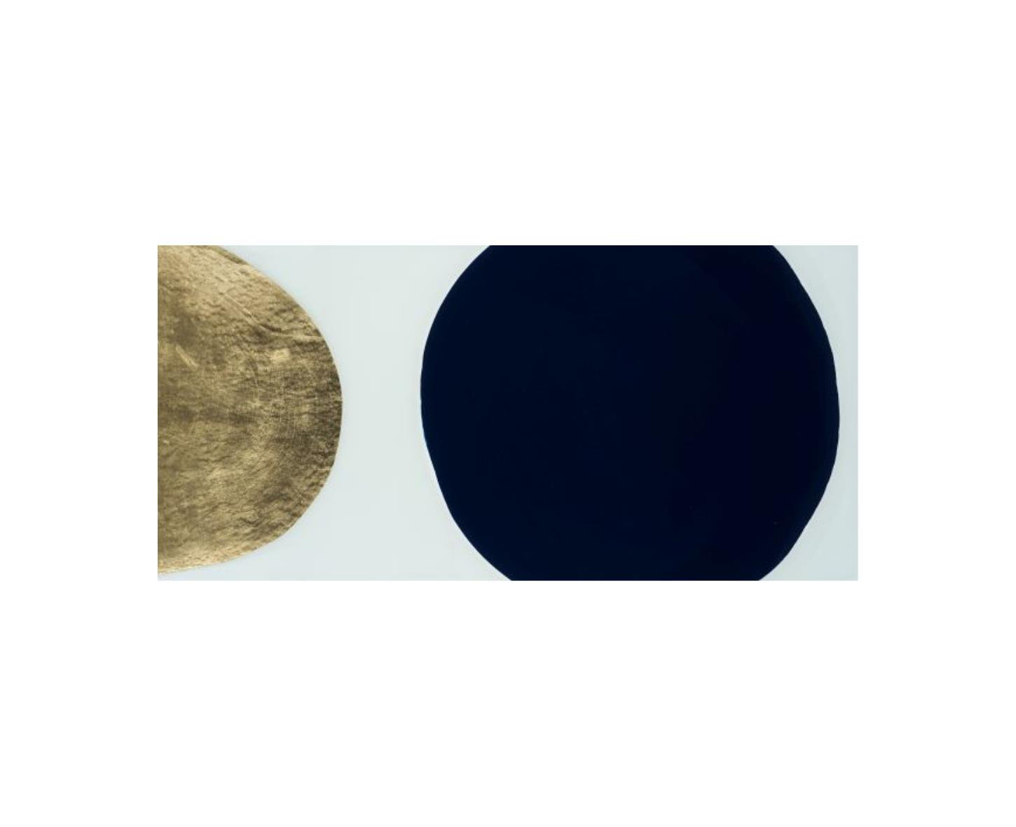Chelsea Art Studio Gold and Indigo Orb by Dawn Sweitzer - Graphic Art ...